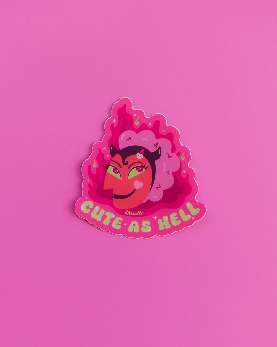 Him Cute As Hell Sticker – Sheselle